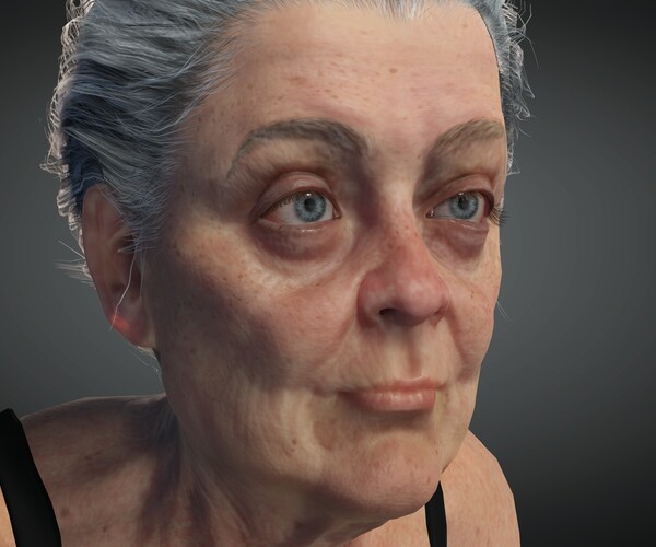 ArtStation - Realistic Old Woman Female Rigged | Game Assets