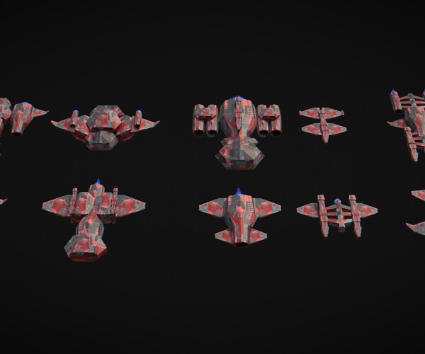 ArtStation - Spaceships Modular for Games | Game Assets