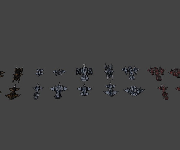 ArtStation - Spaceships Modular for Games | Game Assets