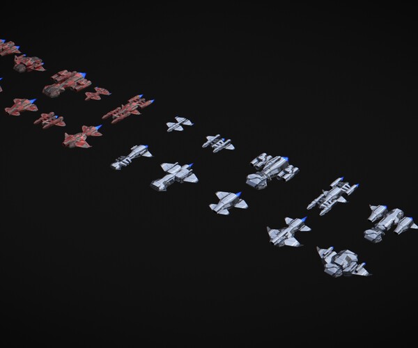 ArtStation - Spaceships Modular for Games | Game Assets