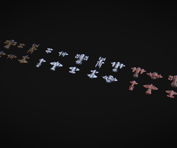 ArtStation - Spaceships Modular for Games | Game Assets