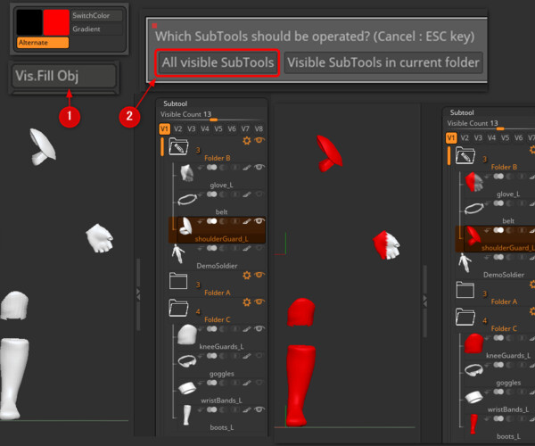 ArtStation - YT Visible SubTools Controller (Zbrush Plugin) | Resources
