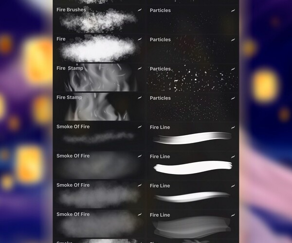 ArtStation - Fire Brushes Set for Procreate, Stamps, Textures, Brushes ...