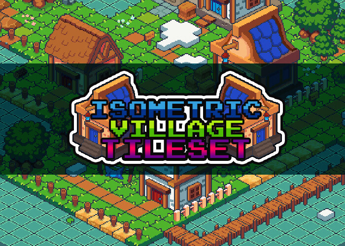 ArtStation - Isometric Village Tileset | Game Assets