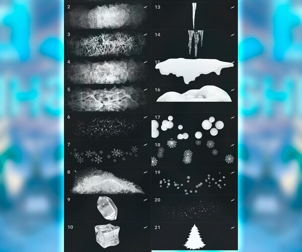 ArtStation - Ice, Snow Brushes set for Procreate | Brushes