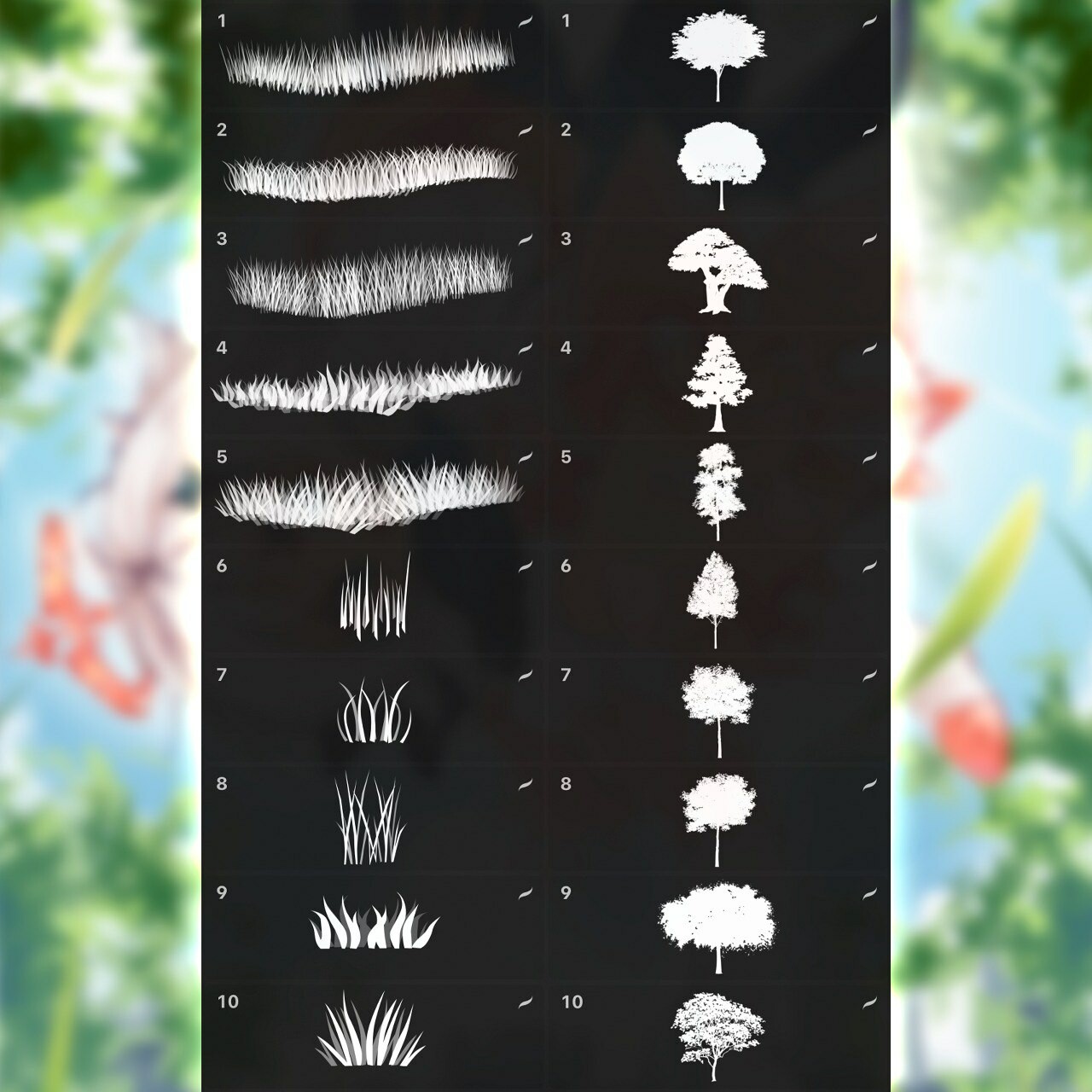 ArtStation - 140+ landscape Brushes for Procreate, Foliage, Cloud ...