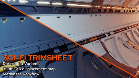 ArtStation - Sci fi Trim sheet texture 3 Variations | Resources