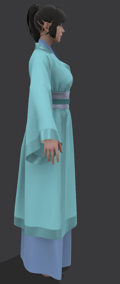 ArtStation - Ancient chinese characters HANFU suit Marvelous Designer project character clothing ...