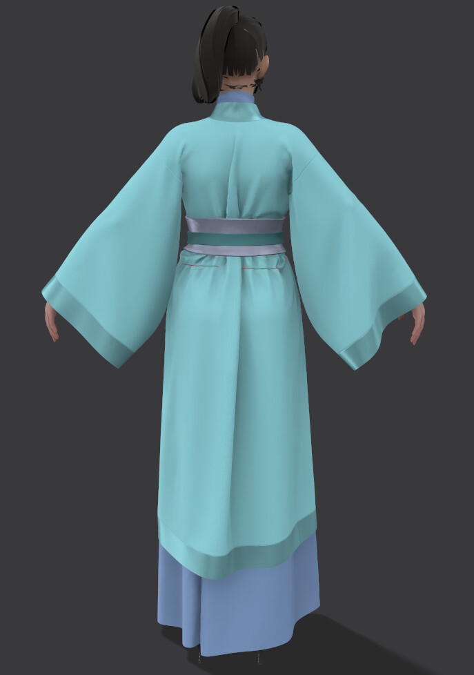 ArtStation - Ancient chinese characters HANFU suit Marvelous Designer project character clothing ...