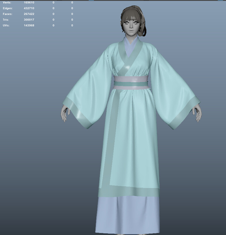 ArtStation - Ancient chinese characters HANFU suit Marvelous Designer ...