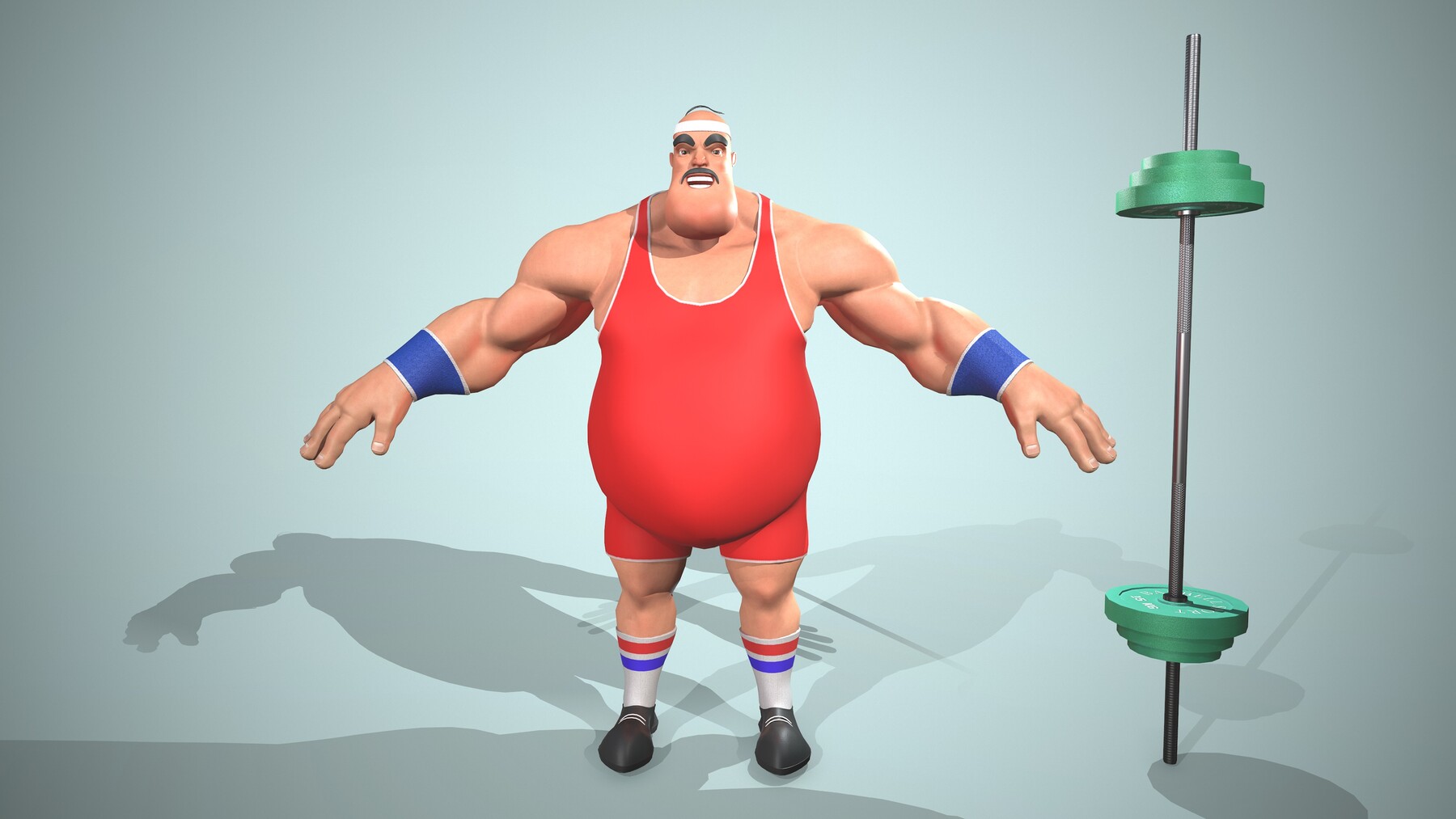 ArtStation - Bodybuilder Low-poly 3D model | Game Assets