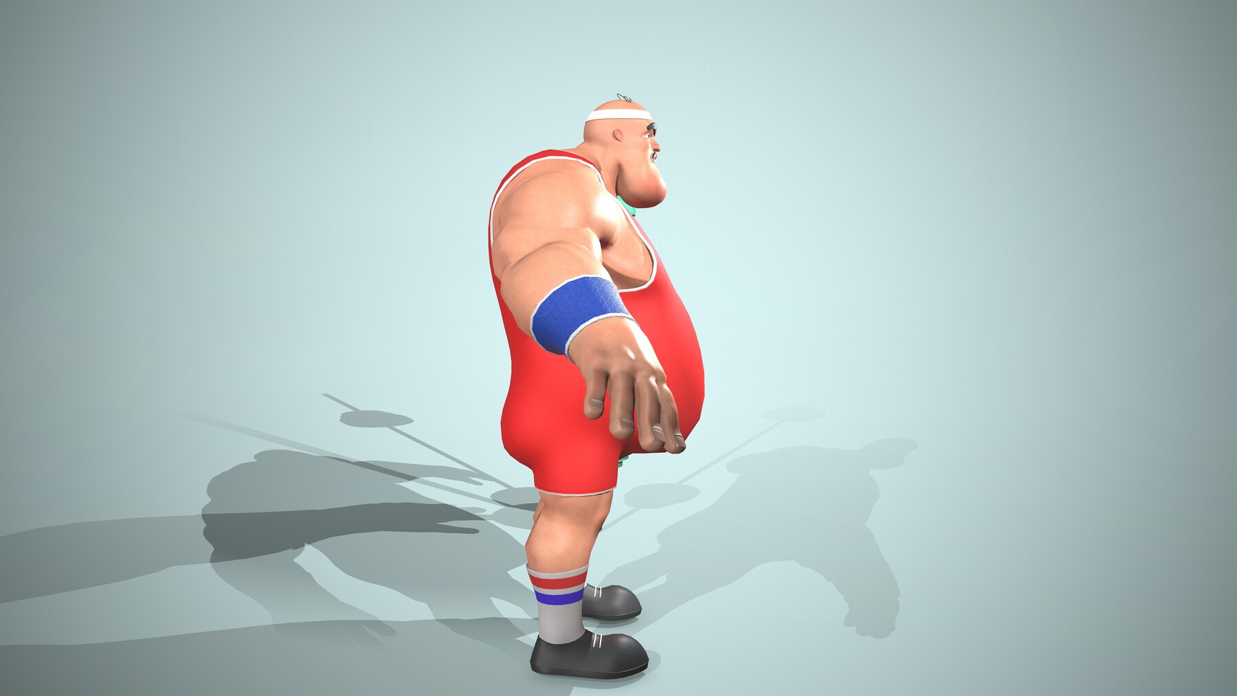 ArtStation - Bodybuilder Low-poly 3D model | Game Assets