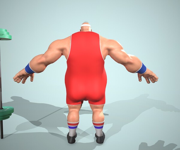 ArtStation - Bodybuilder Low-poly 3D model | Game Assets