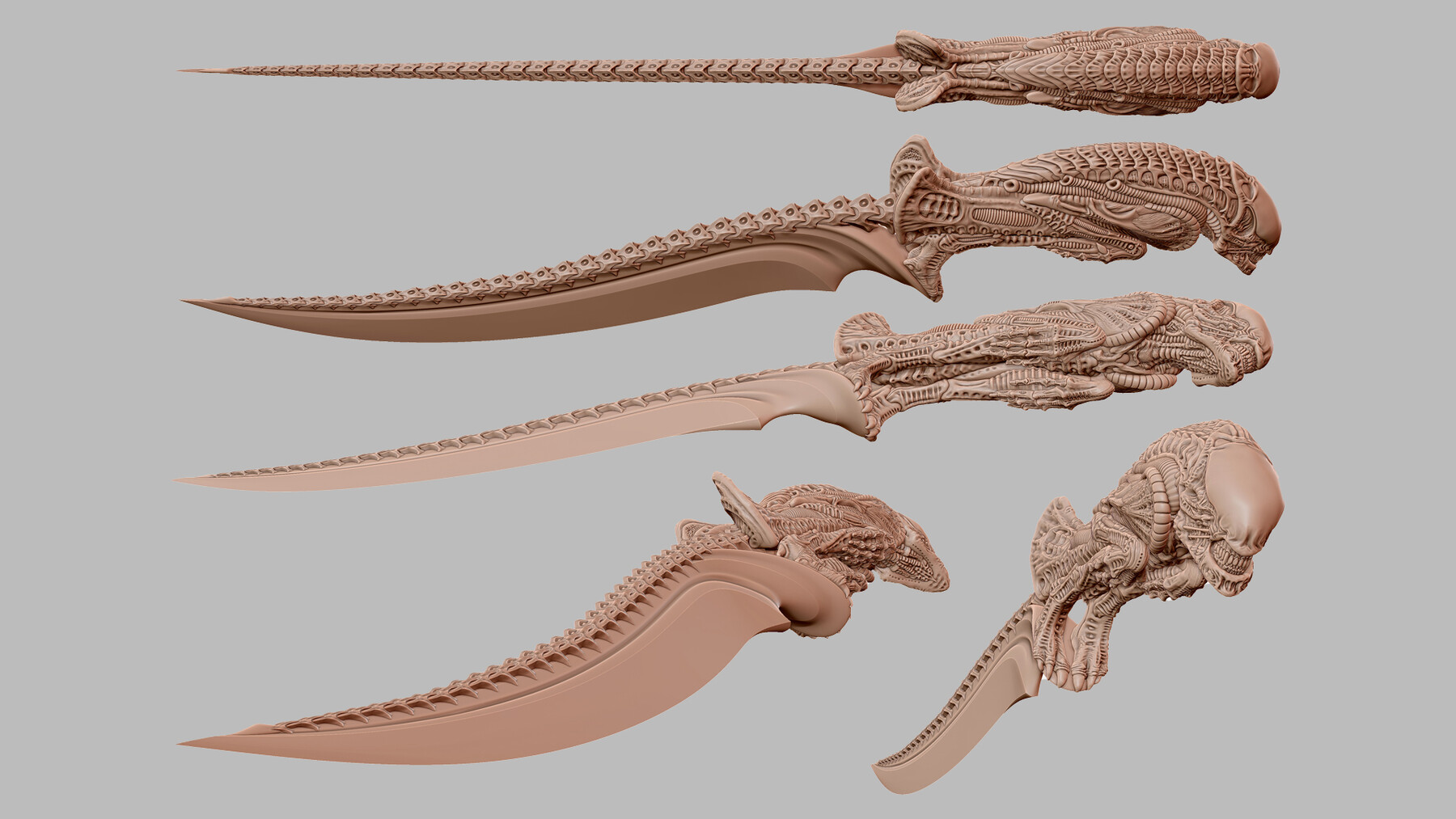 ArtStation - Knive «Alien» 3d model | Resources