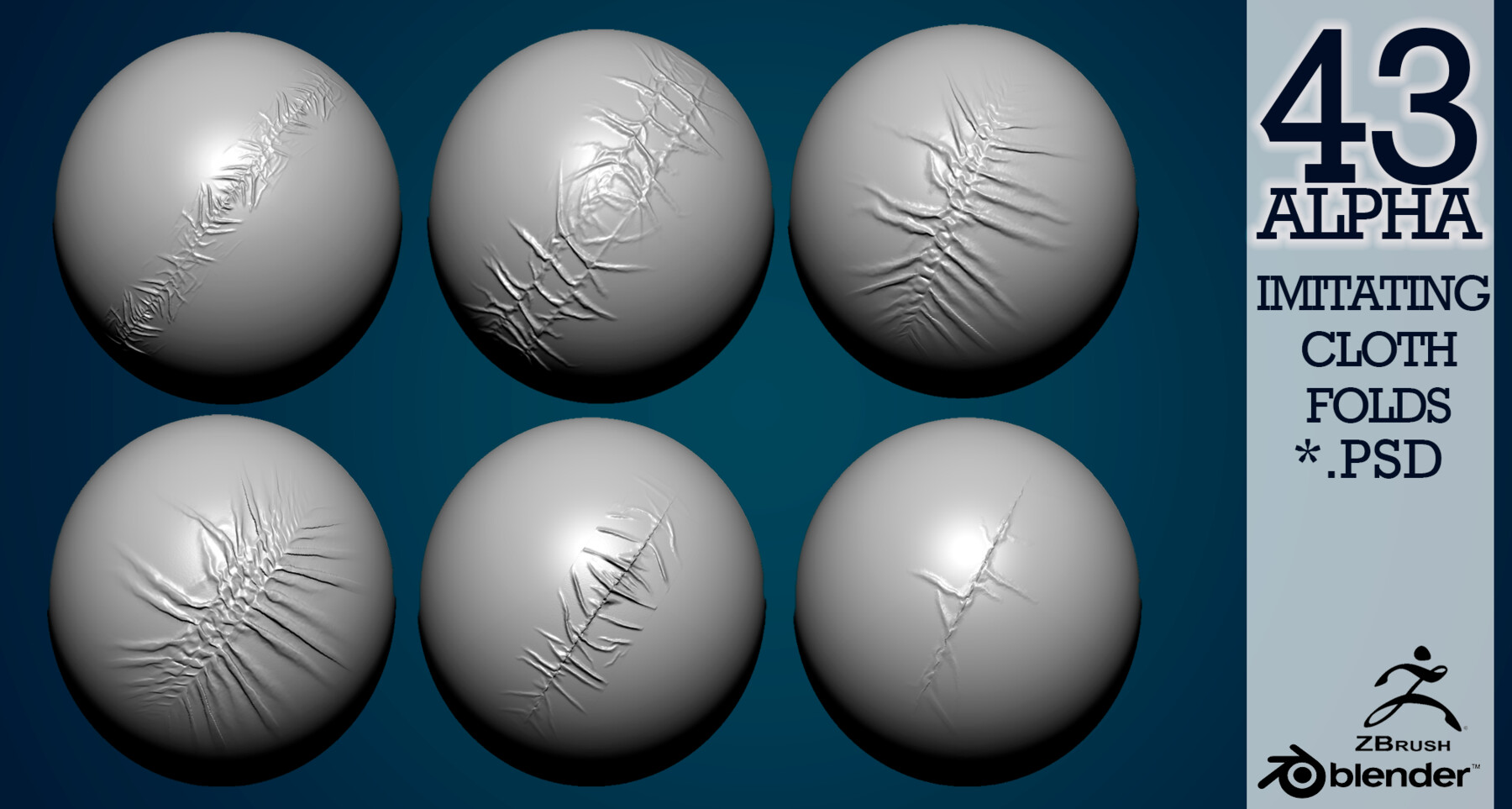 ArtStation - Alpha package for imitating cloth folds | Brushes