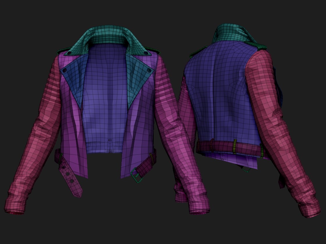 ArtStation - Leather Jacket - Basemesh | Resources