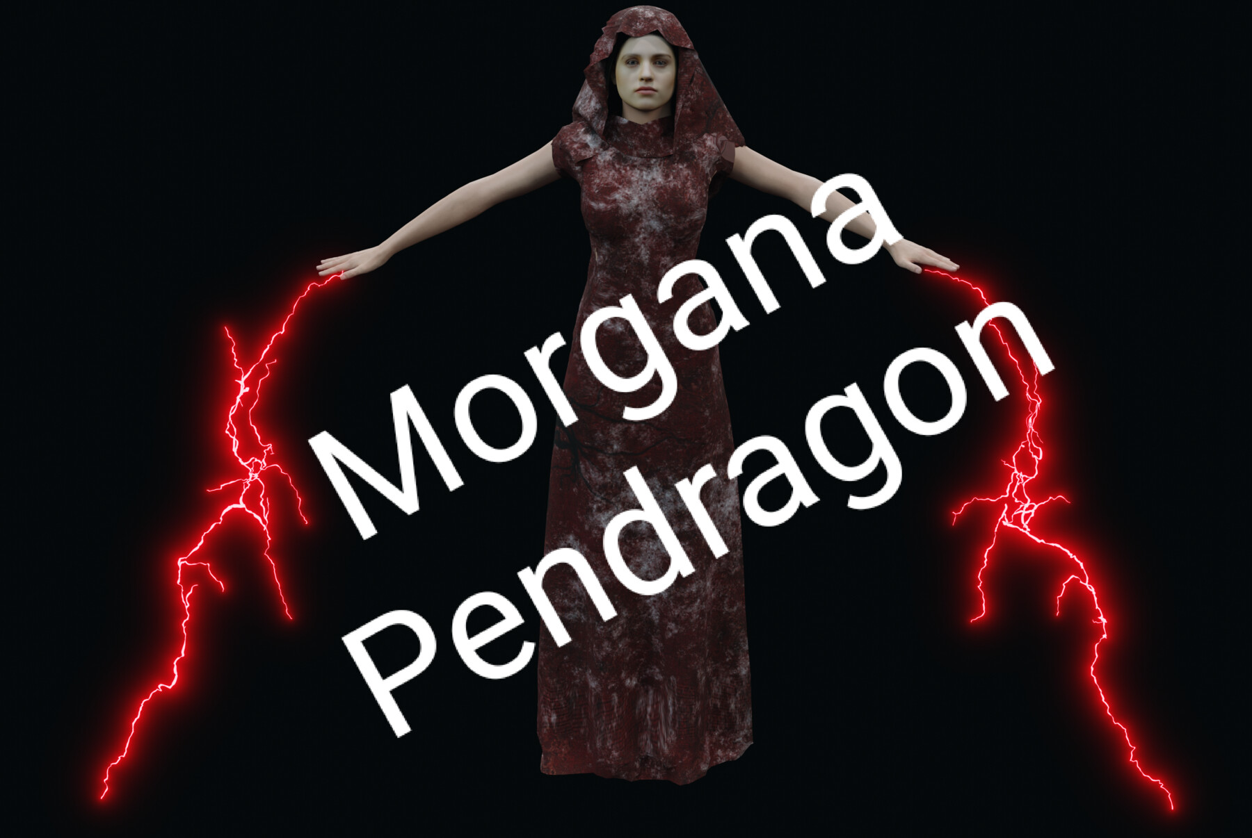 ArtStation - Morgana Pendragon using red magic 8K | Artworks