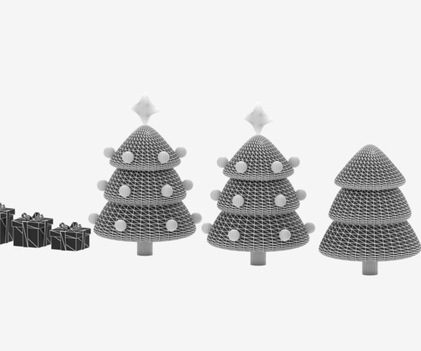 ArtStation - Christmas Tree and Gift Boxes 3D model | Resources
