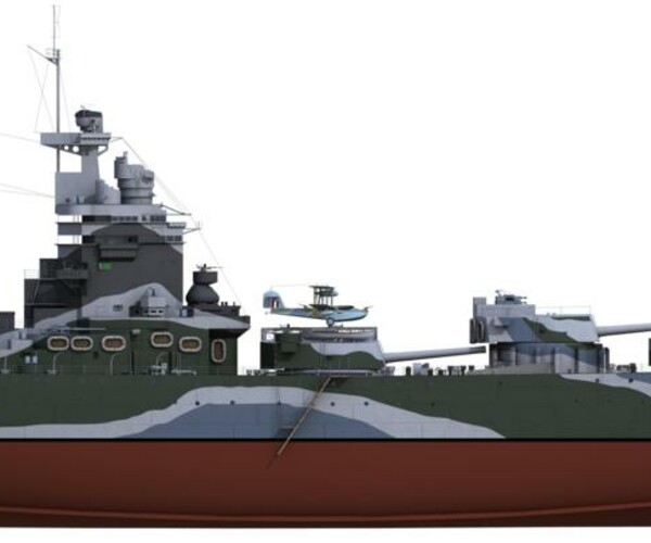 ArtStation - HMS Rodney - starboard side view | Artworks