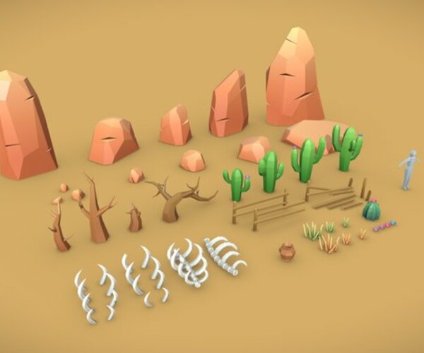 ArtStation - Lowpoly Desert pack | Game Assets