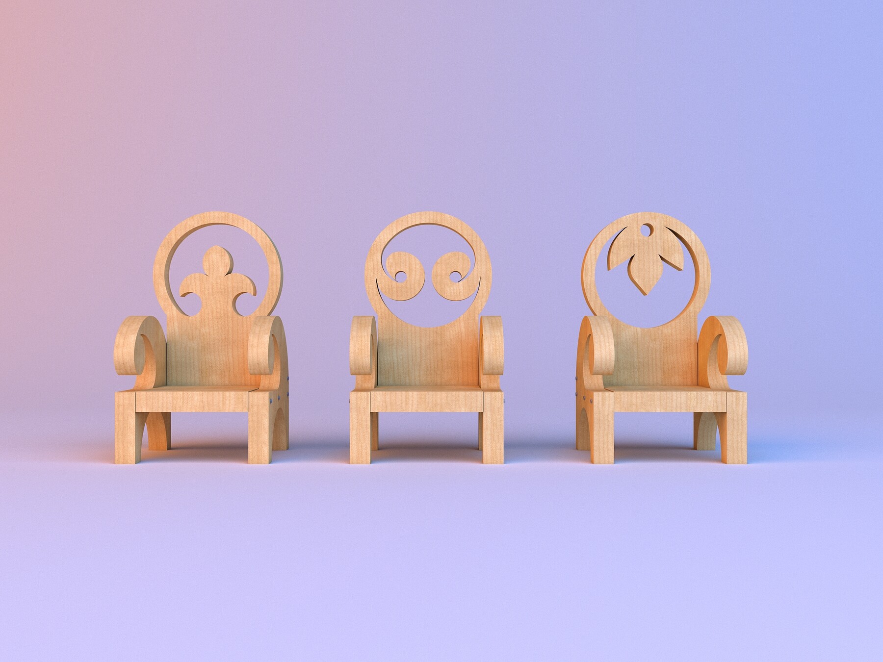 ArtStation - Wood pattern chair | Game Assets