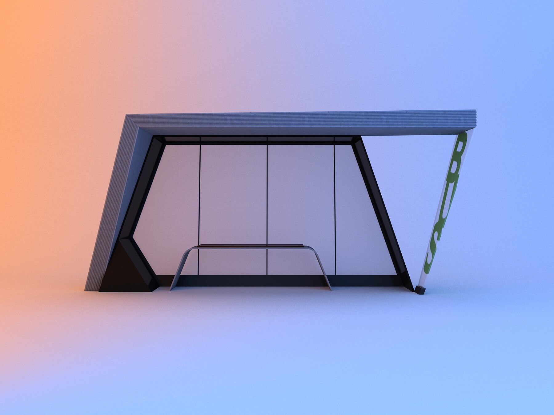 ArtStation - Modern bus stop | Game Assets