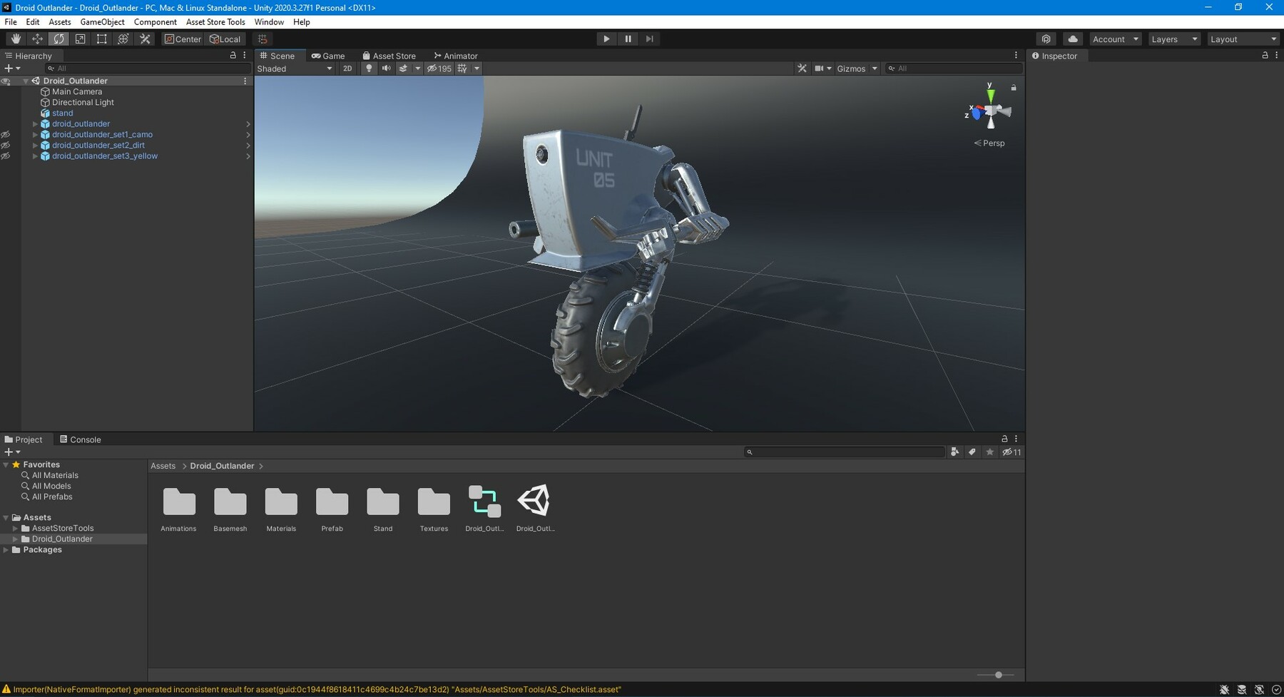 ArtStation - Droid Outlander | RIGGED | Game Ready | Game Assets