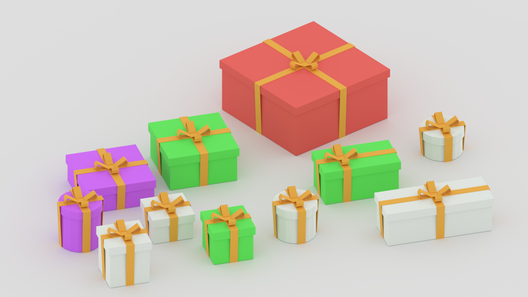 ArtStation - Low Poly Cartoon Simple Gift Boxes | Resources