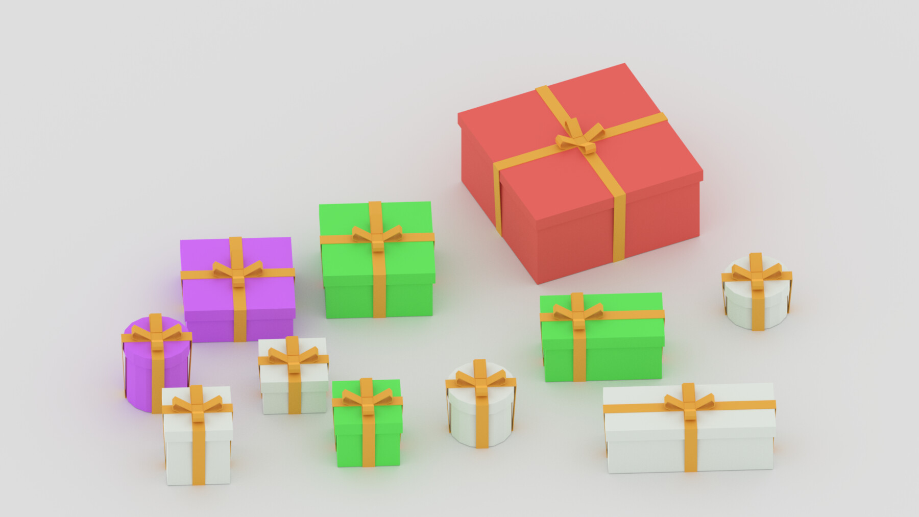 ArtStation - Low Poly Cartoon Simple Gift Boxes | Resources