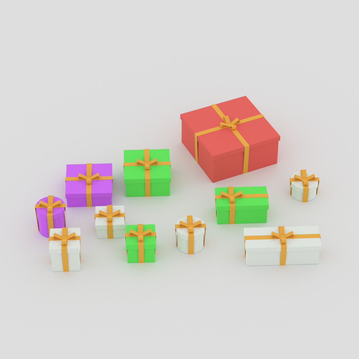 ArtStation - Low Poly Cartoon Simple Gift Boxes | Resources