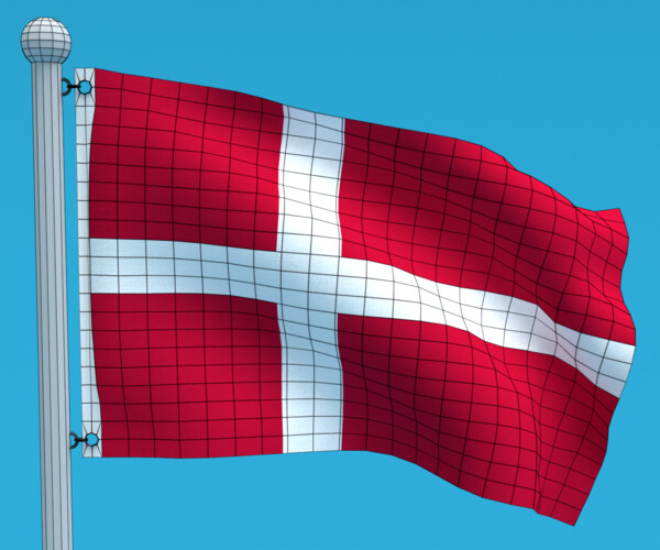 ArtStation - Low Poly Seamless Animated Denmark Flag | Game Assets