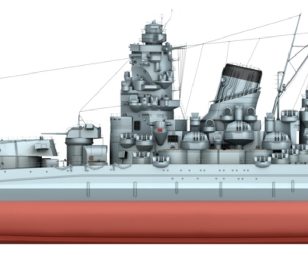 ArtStation - IJN Musashi - port side view | Artworks