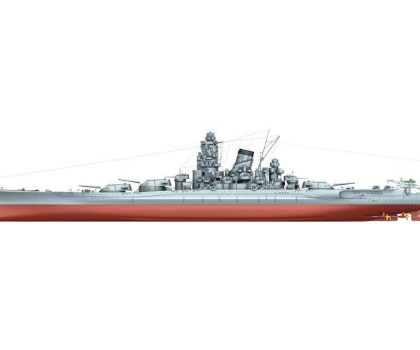 ArtStation - IJN Musashi - port side view | Artworks