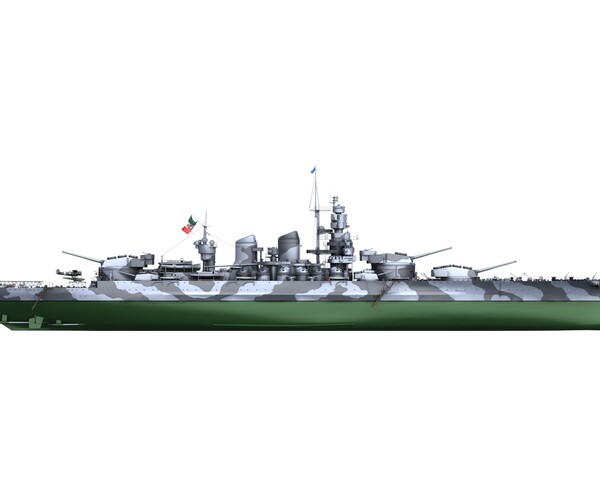 ArtStation - RN Littorio - starboard side view | Artworks