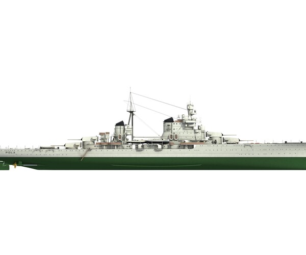 ArtStation - RN Pola (1941) - starboard side view | Artworks
