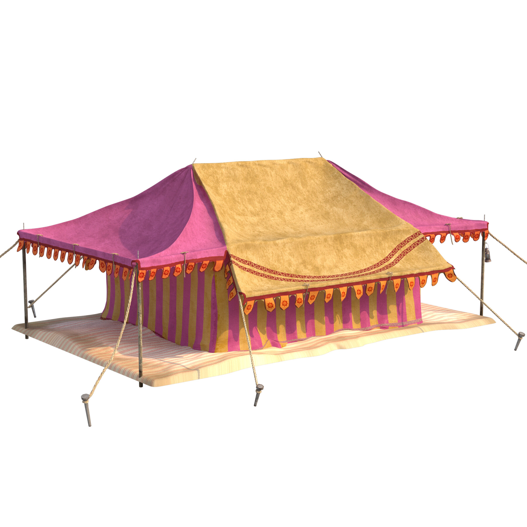 ArtStation - Indian Medieval Tent - 3 texture variations | Game Assets