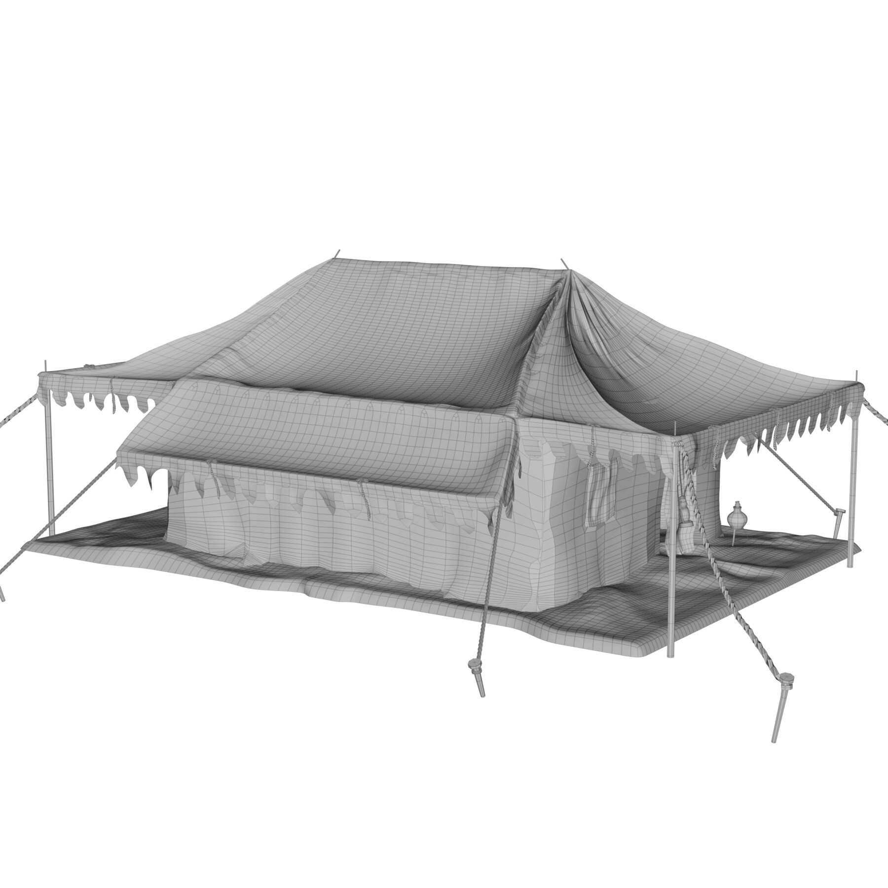 ArtStation - Indian Medieval Tent - 3 texture variations | Game Assets