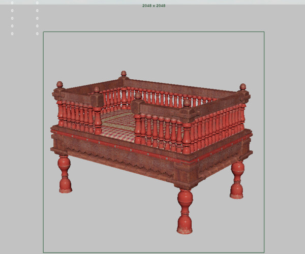 ArtStation - Indian Bed - Cot - Medieval - 18th Century | Game Assets