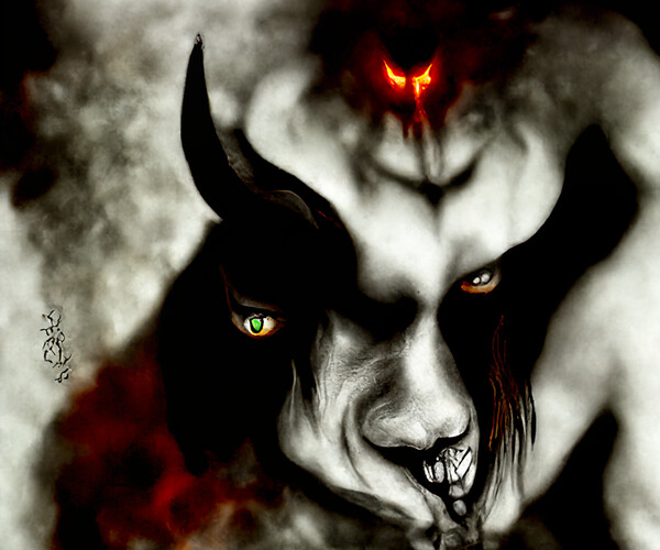ArtStation - Distorted Demon face | Artworks