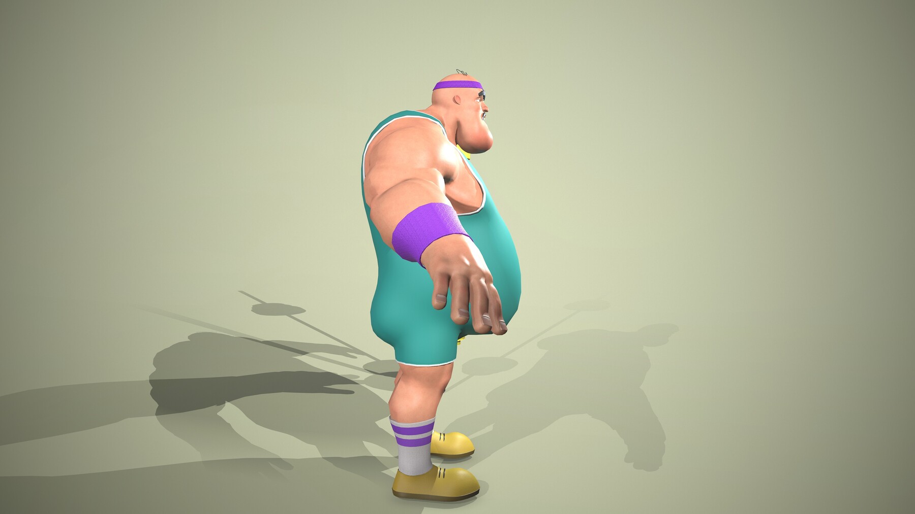 ArtStation - Bodybuilder Low-poly 3D model | Game Assets