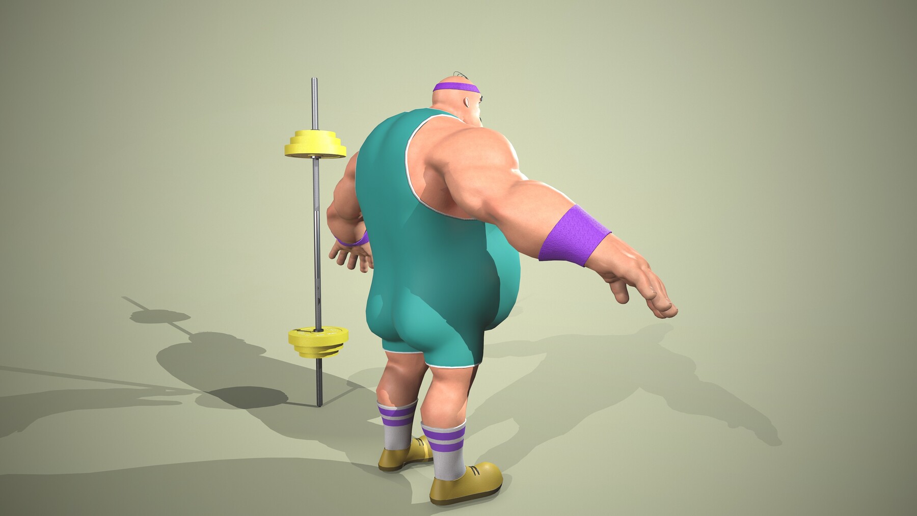 ArtStation - Bodybuilder Low-poly 3D model | Game Assets