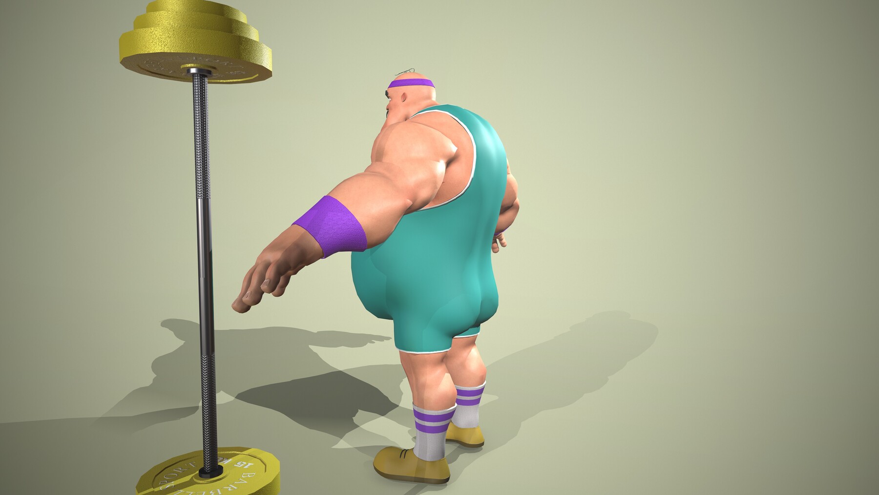 ArtStation - Bodybuilder Low-poly 3D model | Game Assets