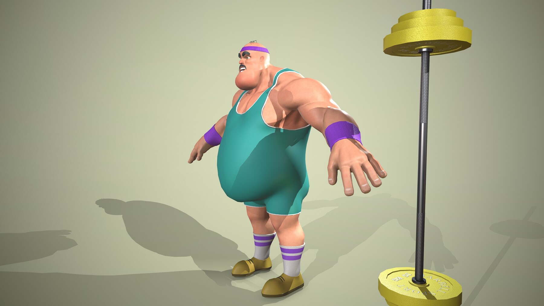 ArtStation - Bodybuilder Low-poly 3D model | Game Assets