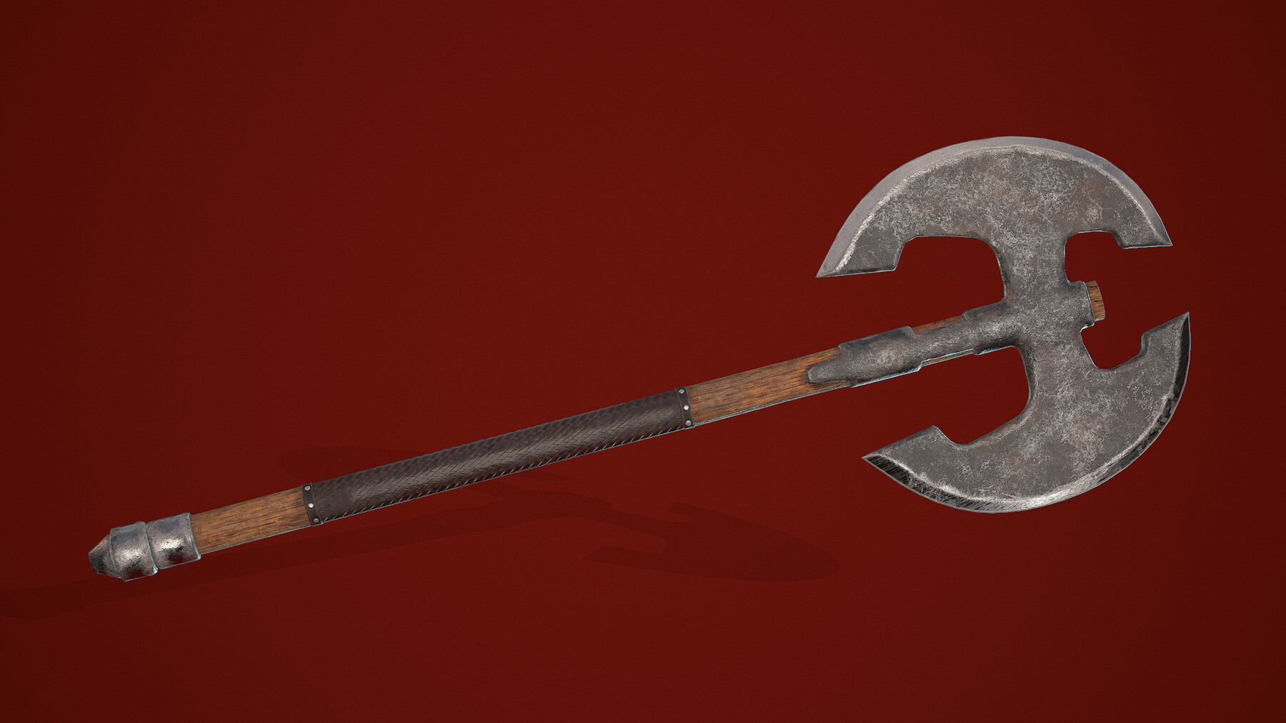 ArtStation - Two-handed axe Low-poly 3D model | Game Assets