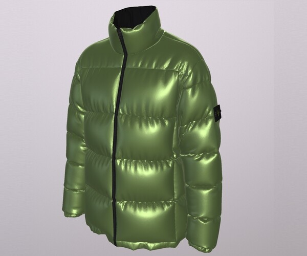ArtStation - STONE ISLAND PUFFER-JACKET low-poly PBR | Game Assets