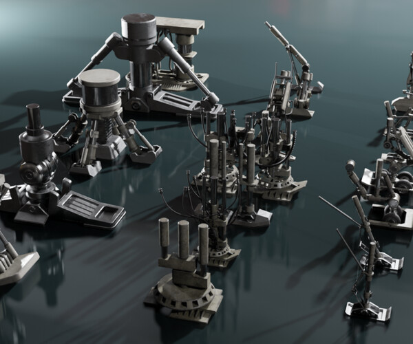 ArtStation - Scifi Landing Gear Pack (25 Landing Gears) | Resources