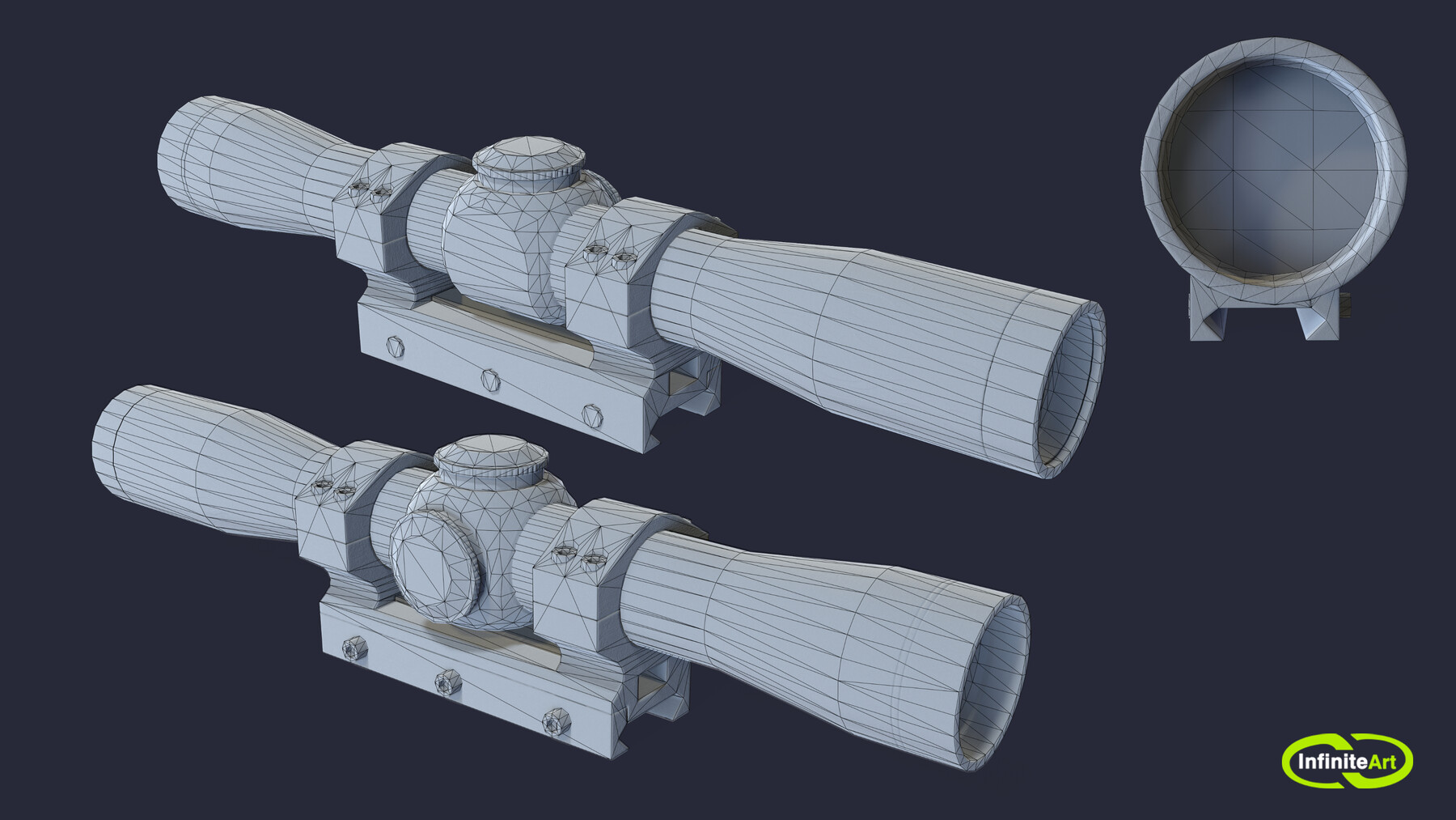 ArtStation - The sight is short FX II SCOUT 2-5X28 DUPLEX | Game Assets