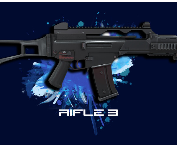 ArtStation - FPS Gun 4K - Rifle 3 | Game Assets