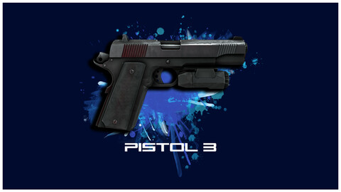 ArtStation - FPS Gun 4K - Pistol 3 | Game Assets