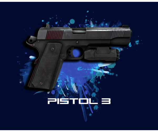 ArtStation - FPS Gun 4K - Pistol 3 | Game Assets